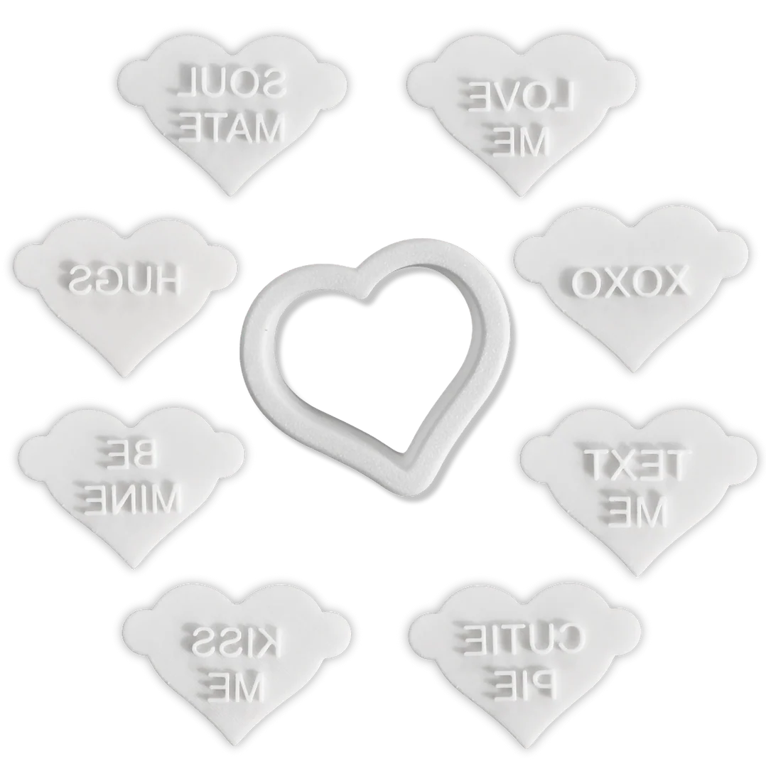 Mini Conversation Hearts Cutter & Stamps – Bean and Butter