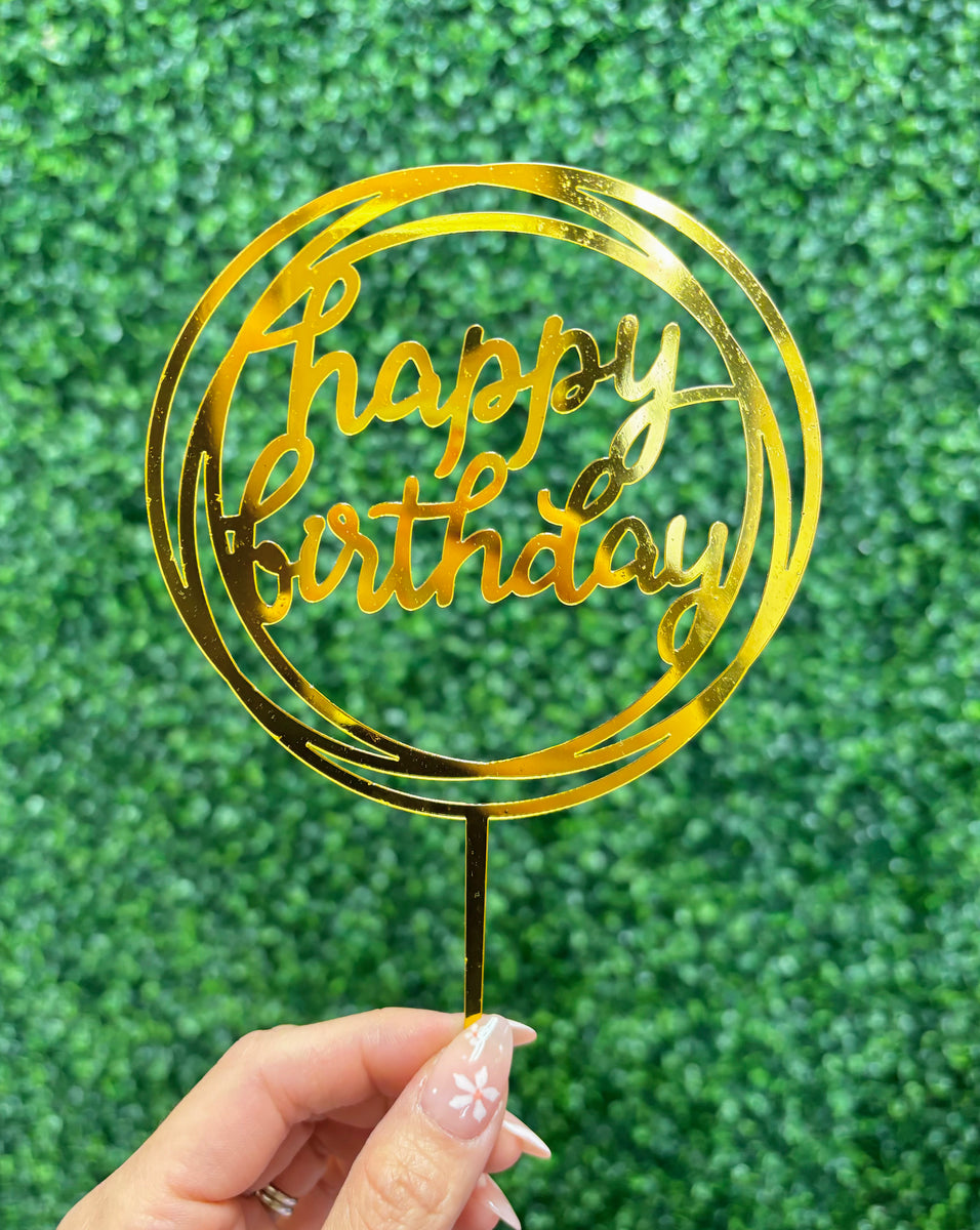 Happy Birthday Round Cake Topper – Bean and Butter
