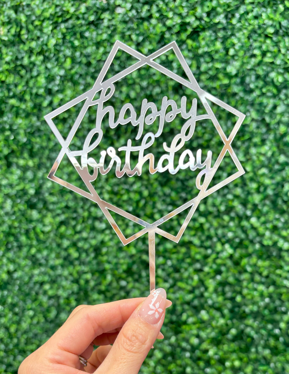 Happy Birthday Square Cake Topper – Bean and Butter